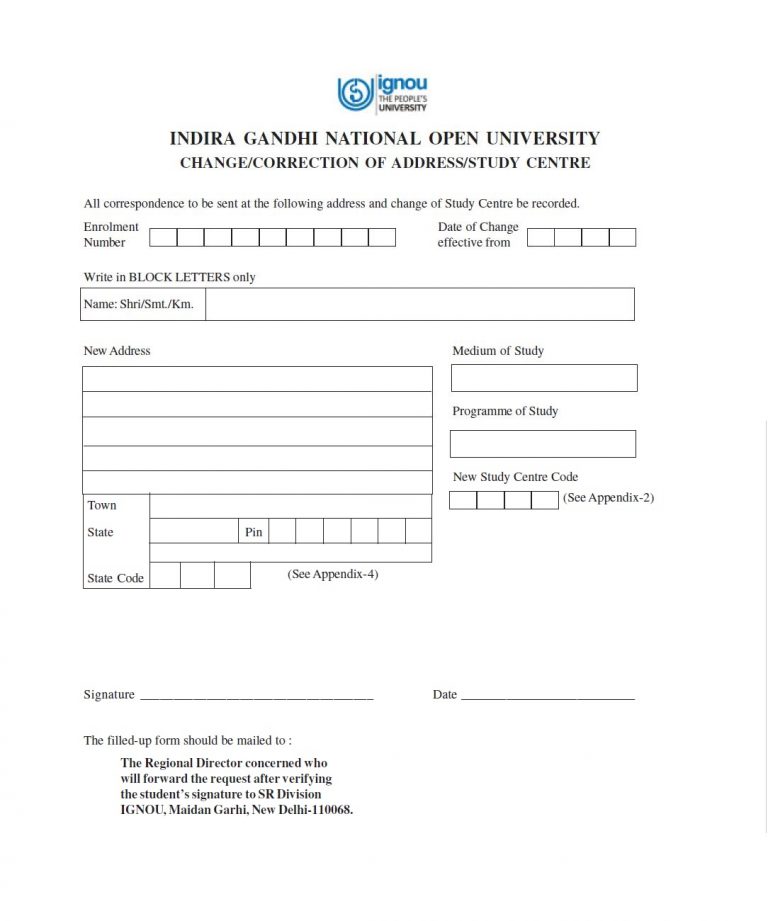 How to Change IGNOU Regional Centre & Study Centre - Complete Procedure